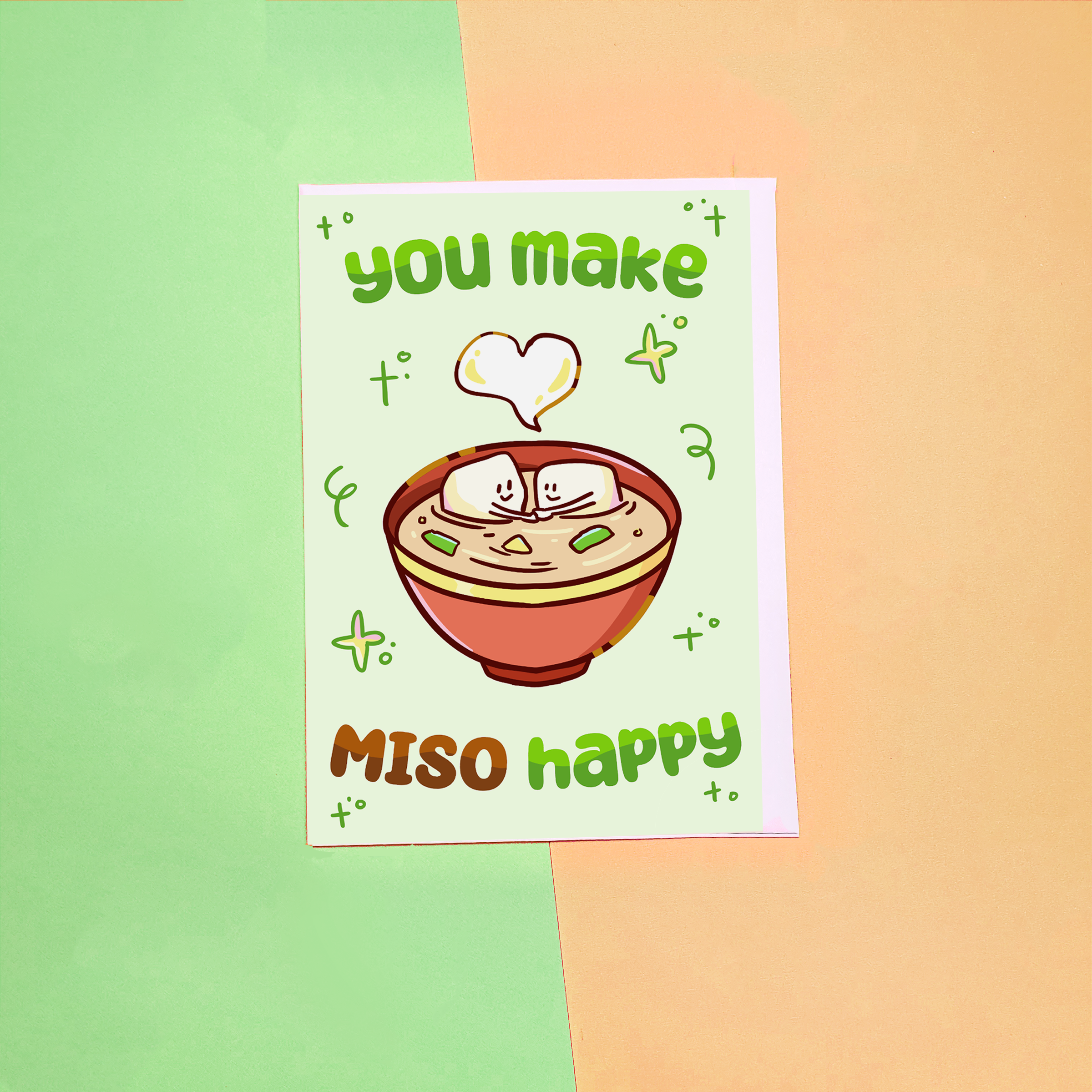 You Make Miso Happy Card | Cloverleafpie