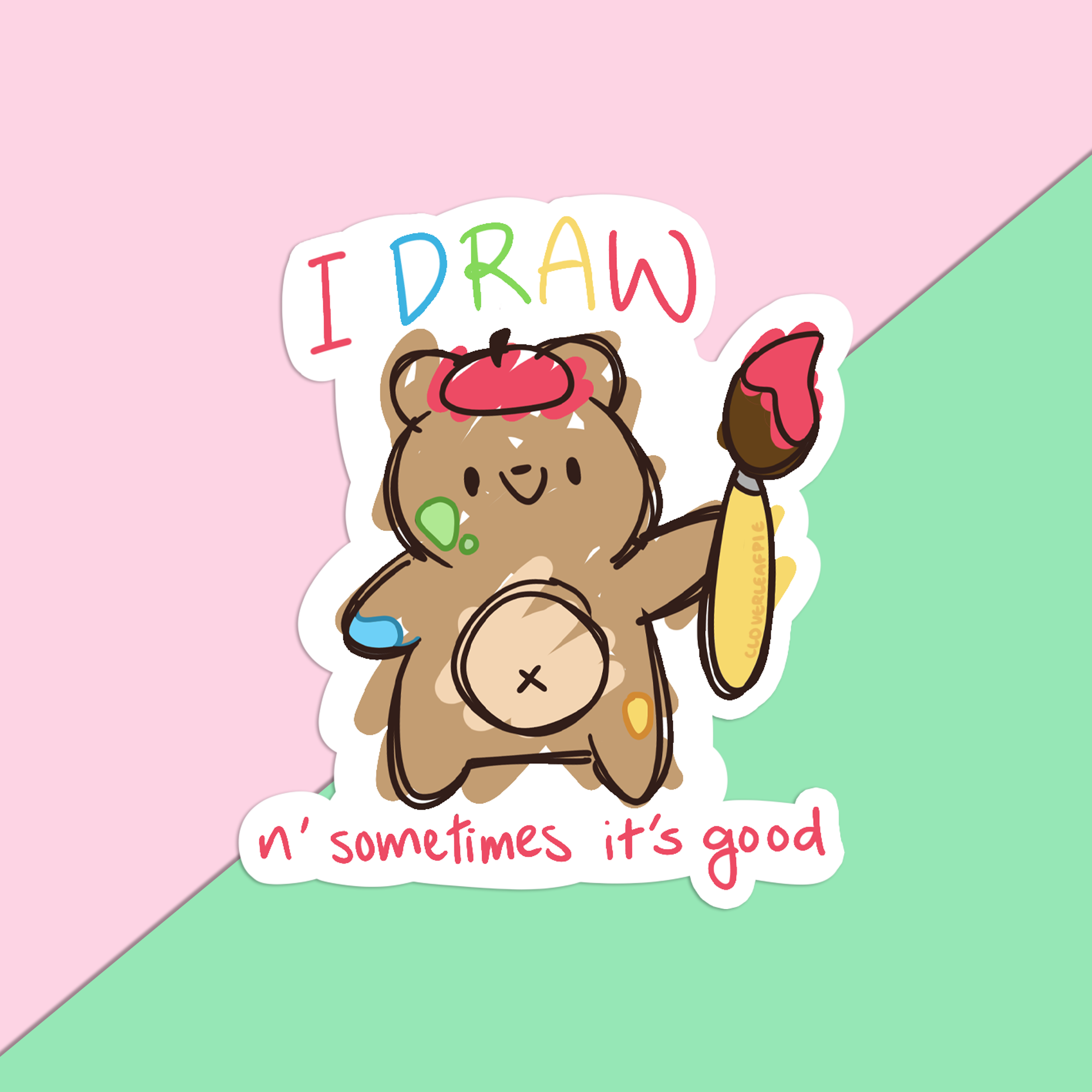 I Draw! Sticker | Cloverleafpie