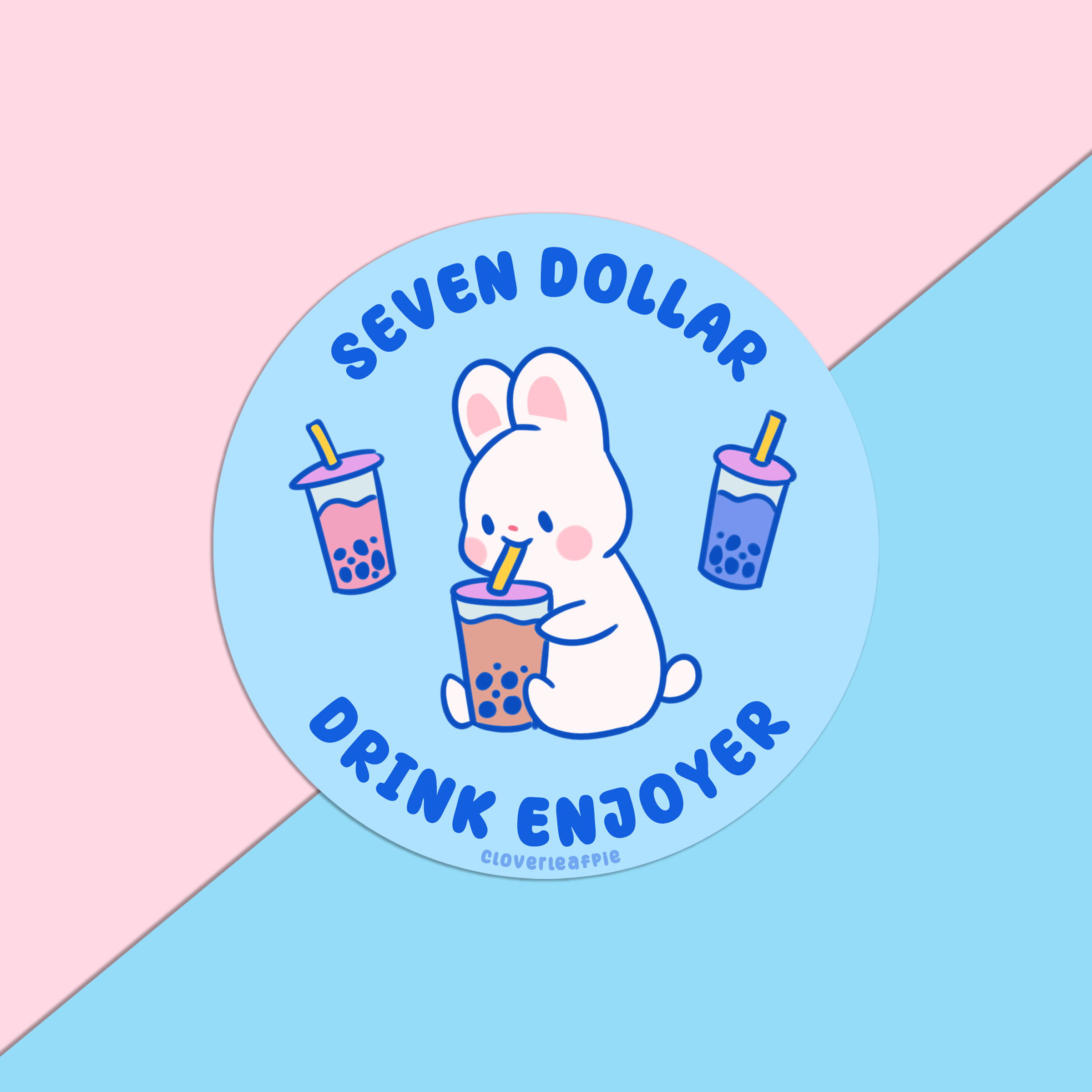 Seven Dollar Drink Enjoyer Vinyl Sticker | Cloverleafpie