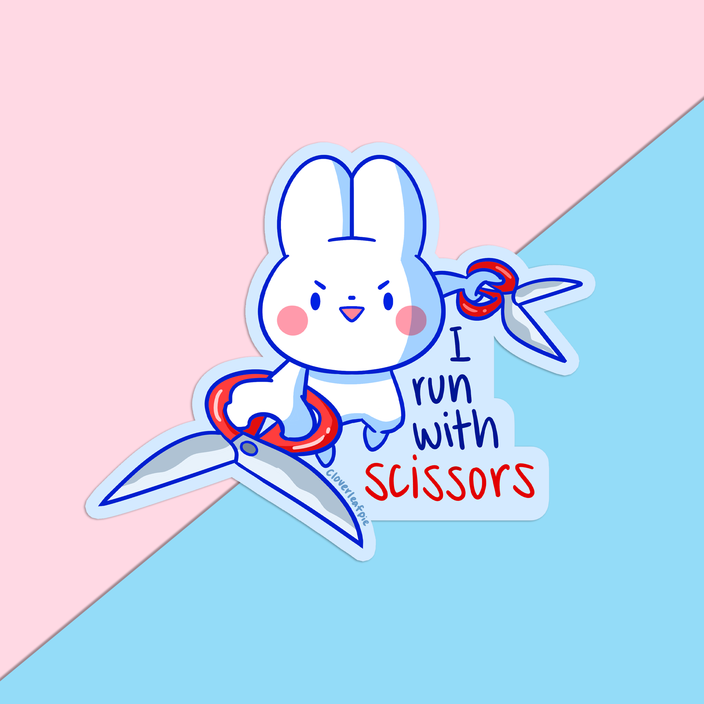 I Run with Scissors Sticker | Cloverleafpie