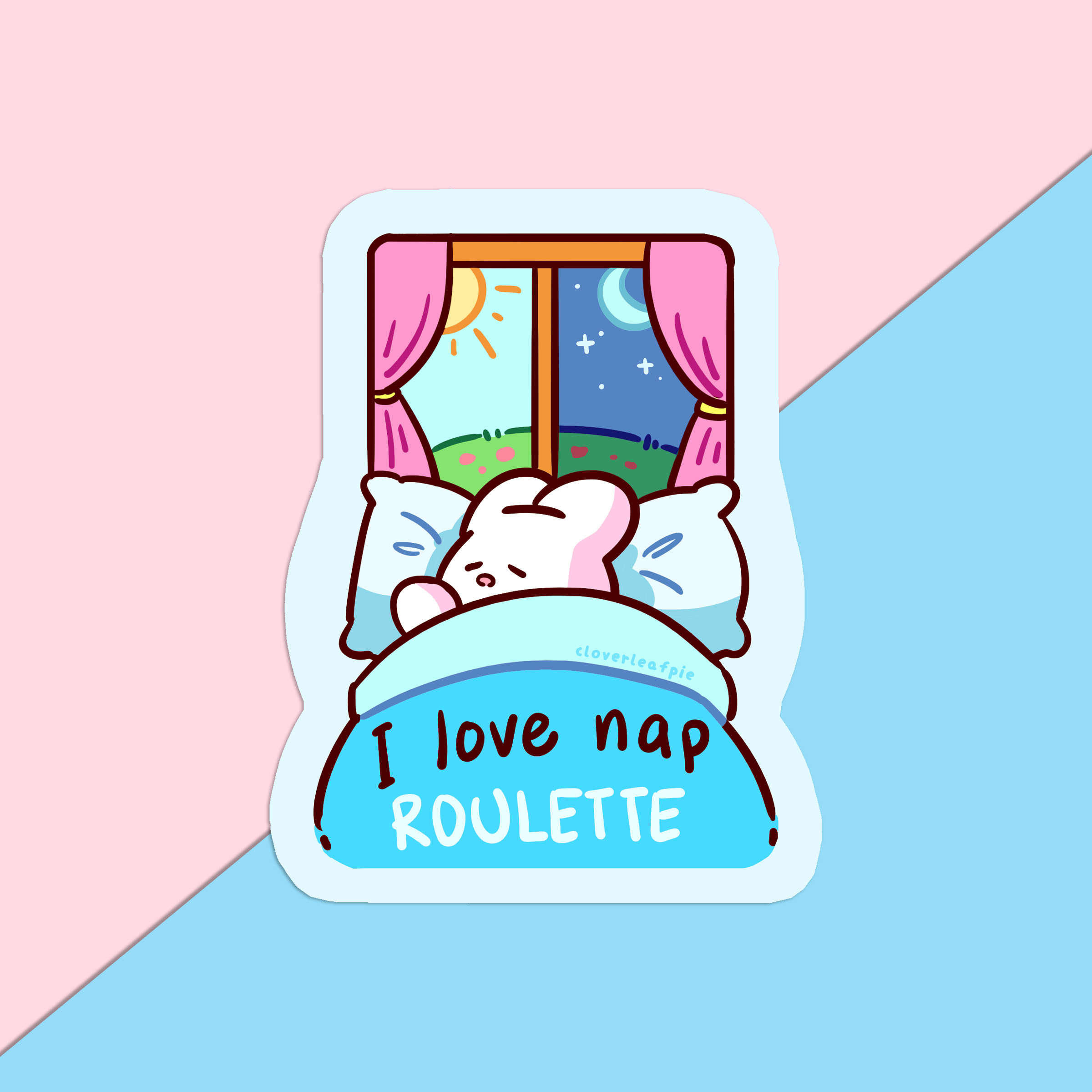 Nap Roulette Vinyl Sticker | Cloverleafpie