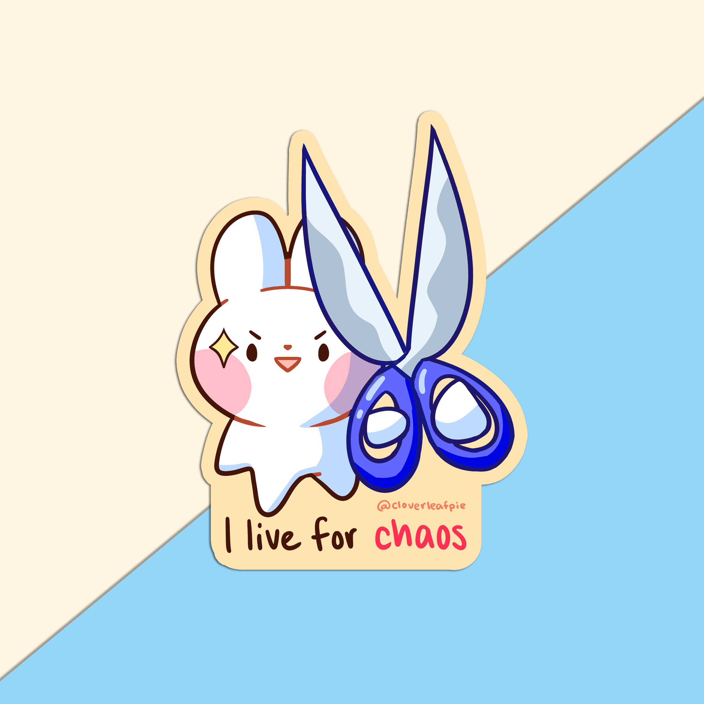 I Live for Chaos Sticker | Cloverleafpie