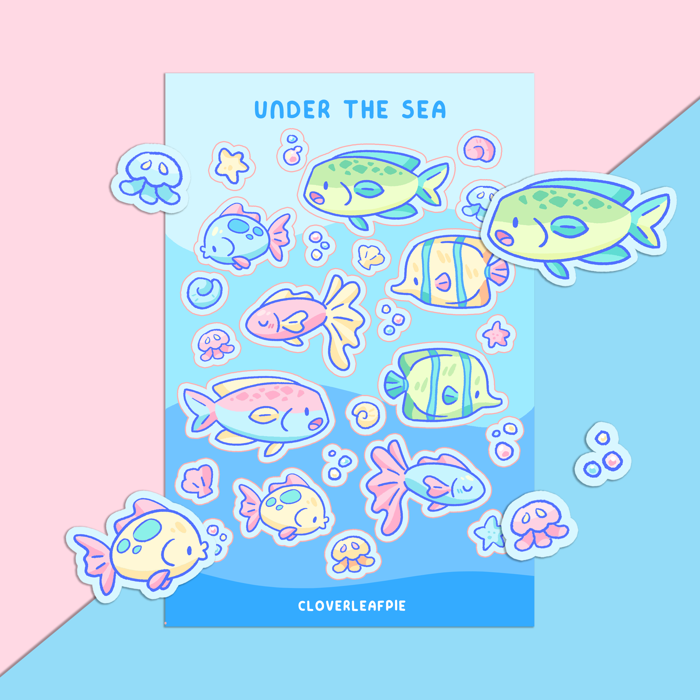 Under The Sea Sticker Sheet Cloverleafpie