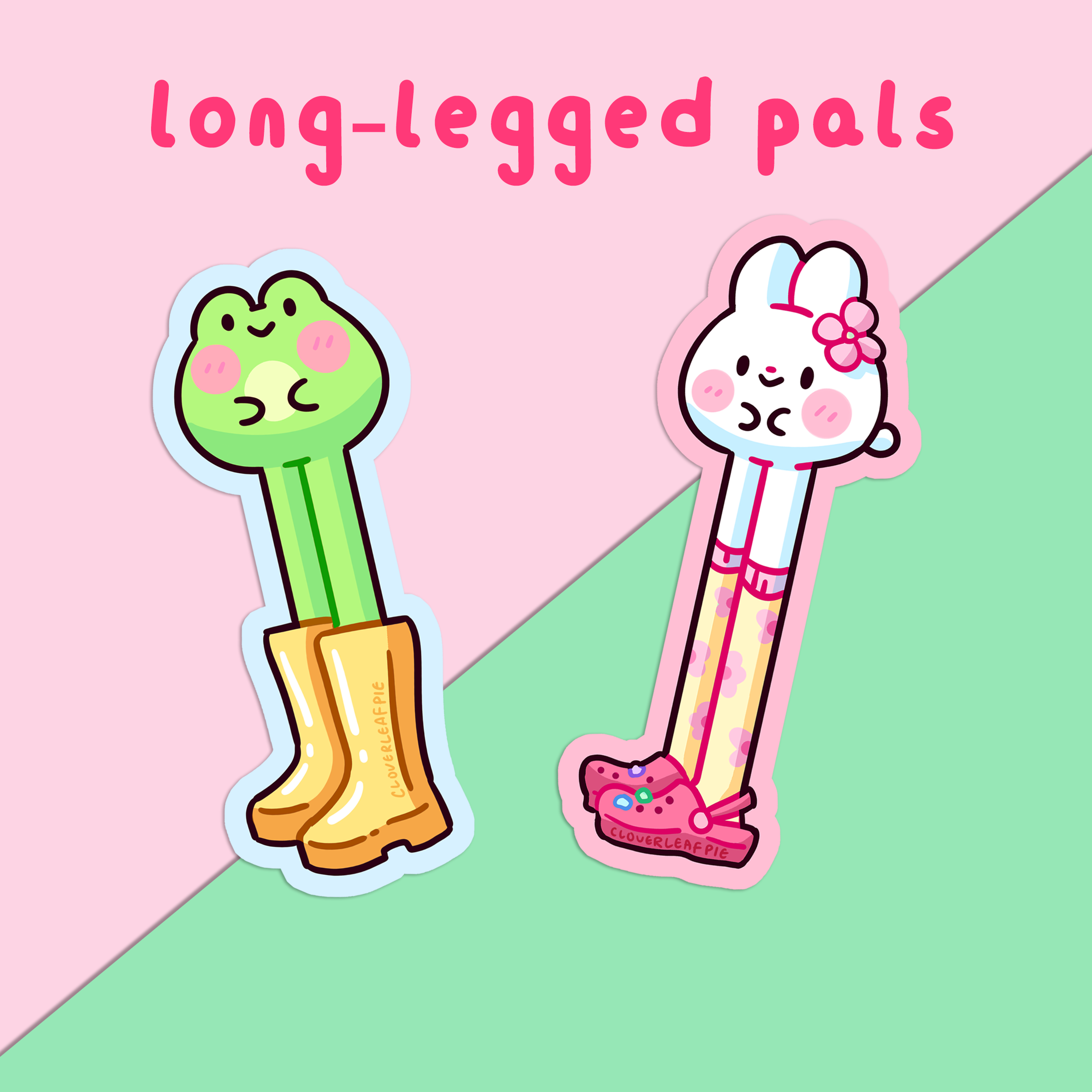 Long-legged Pals Vinyl Stickers | Cloverleafpie